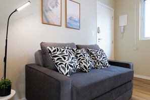 Apartamento Exclusivo | Sala de estar | Smart TV de 43 polegadas com canais digitais 