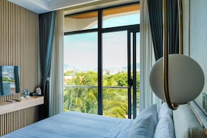 Quarto Duplo Executivo, varanda | Cofre no quarto, secretária, quartos insonorizados, Wi-fi grátis