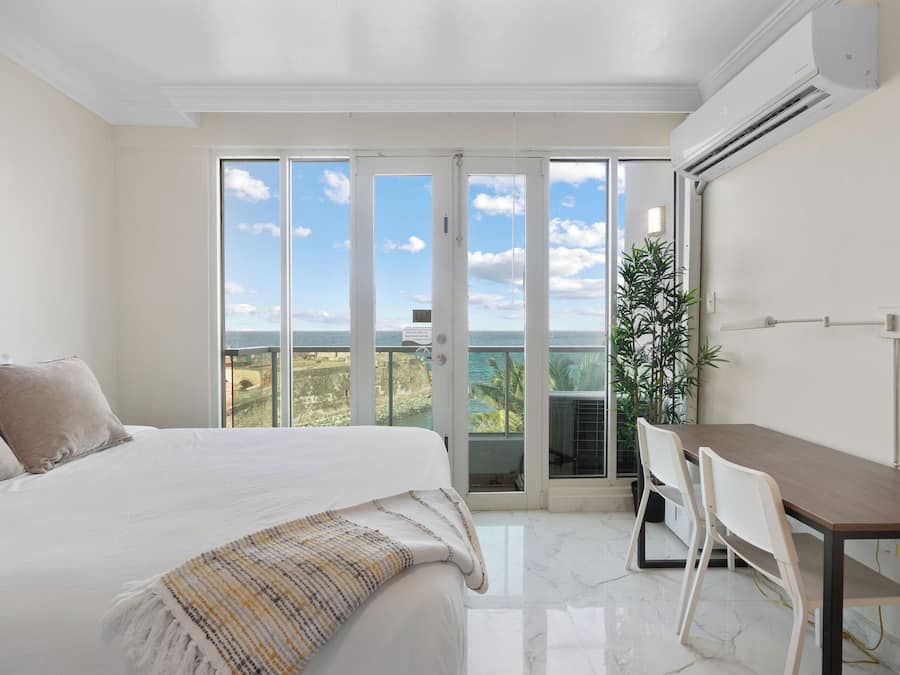 Estúdio, 2 camas de casal, vista para o mar | Wi-Fi de cortesia