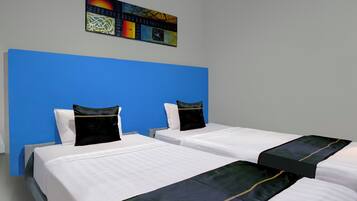 Quarto Twin Standard | Roupa de cama fornecida