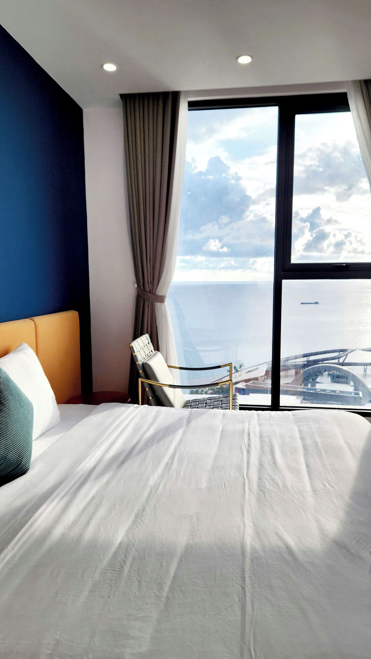 Apartamento de Luxo, 1 quarto, vista para o mar, na torre | Cortinas/cortinados opacos, quartos insonorizados 