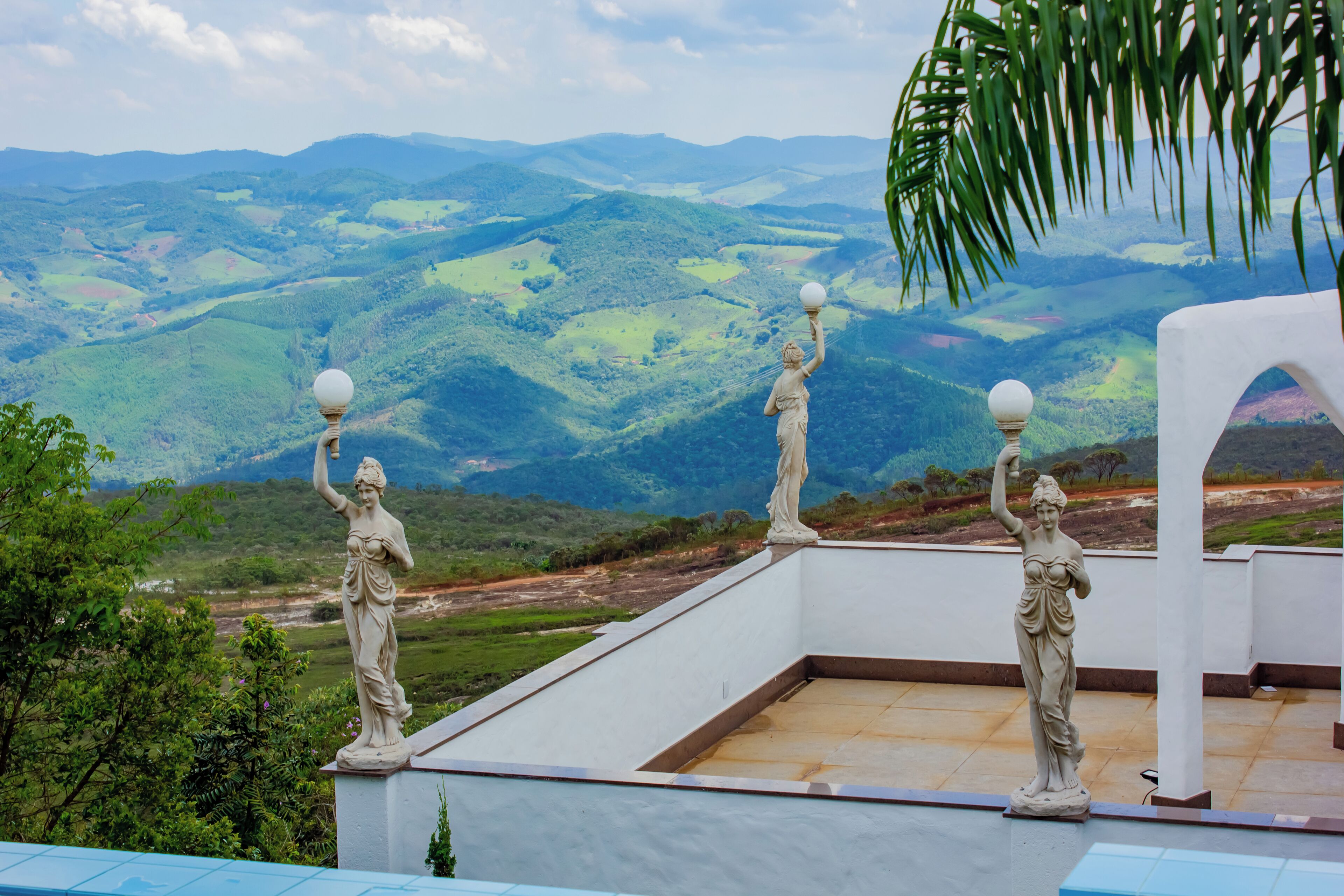 Vista para o campo desde o alojamento