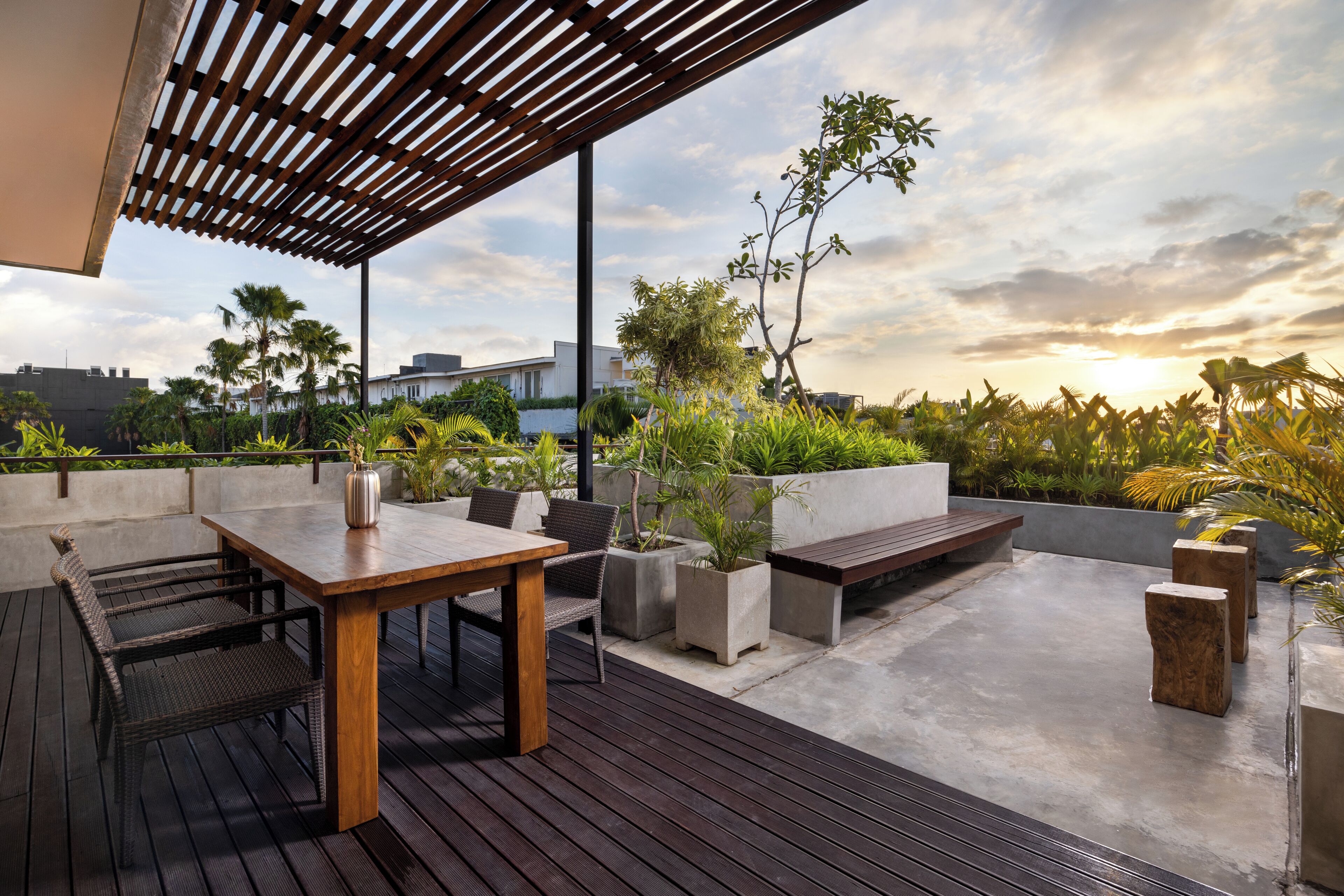 Terraço no piso superior