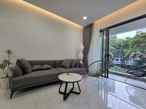 Apartamento Premium, 2 quartos, Vista para a cidade | Sala de estar