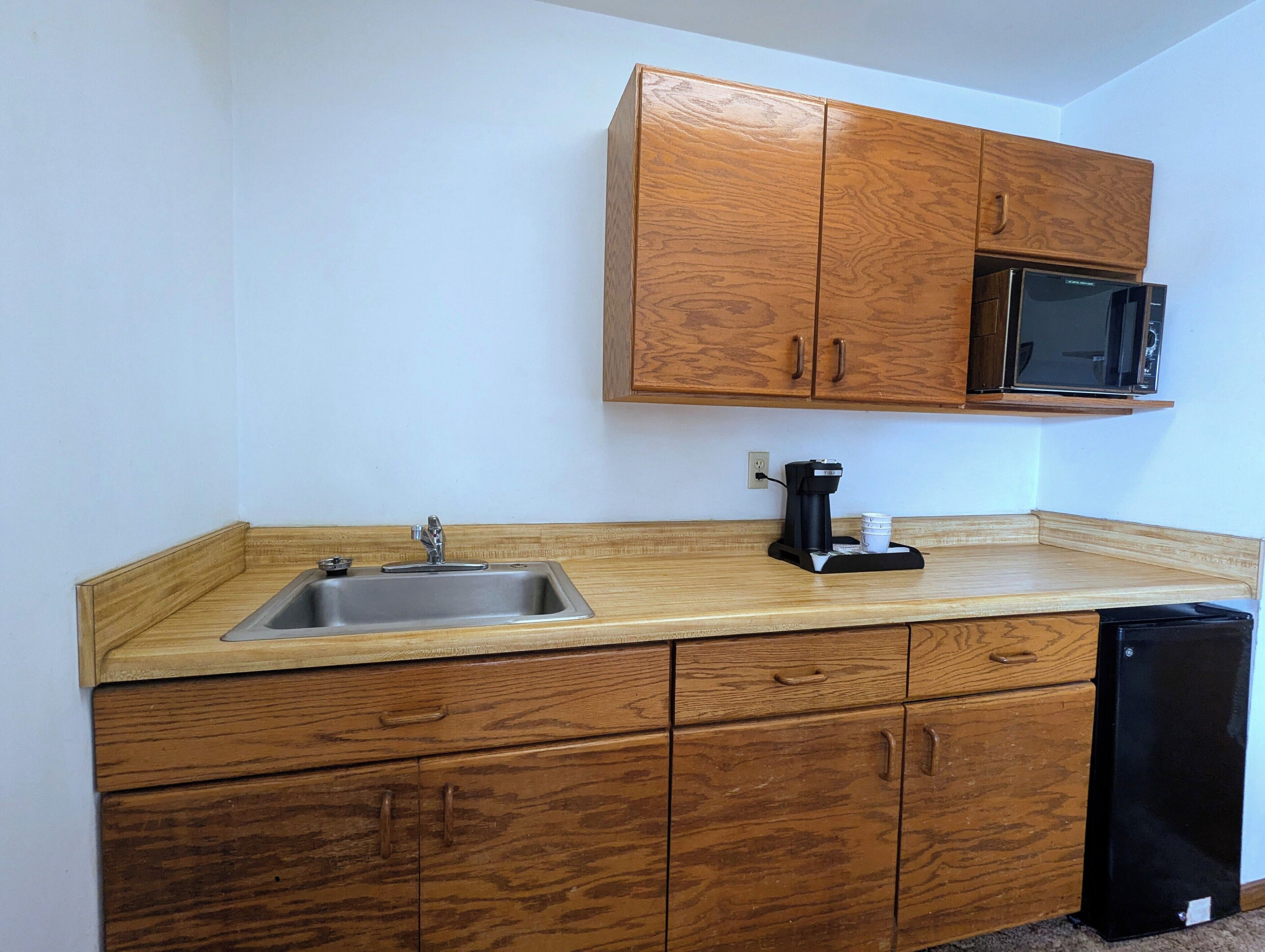 Quarto casal premium | Cozinha privada | Frigobar, micro-ondas, cafeteira/chaleira