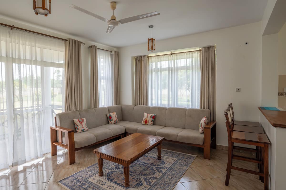 Villa Deluxe, vista para o jardim | Sala de estar