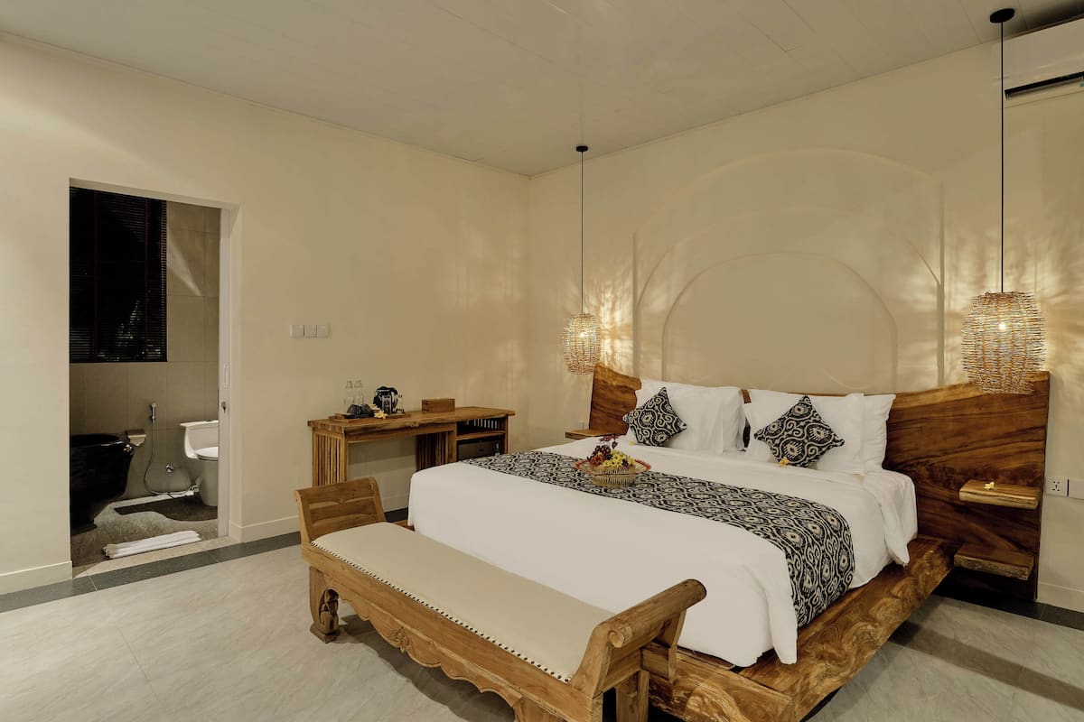 Vila superluxo, vista para o vale | Escrivaninha, Wi-Fi de cortesia, roupa de cama