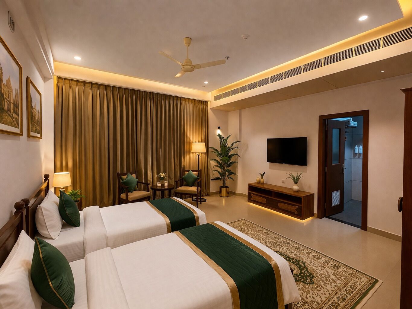 Quarto Familiar | Wi-fi grátis, roupa de cama fornecida 