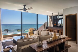Apartamento luxo, vista para a praia | Vista do quarto