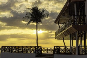 Vista para o campo desde o alojamento