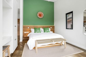 Villa de Luxo, 1 cama king-size e sofá-cama, piscina privativa, vista para o mar | Secretária adequada para computadores portáteis, Wi-fi grátis