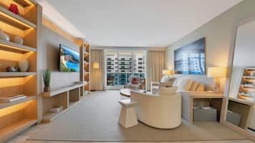 Apartamento, varanda, vista para o oceano | Sala de estar