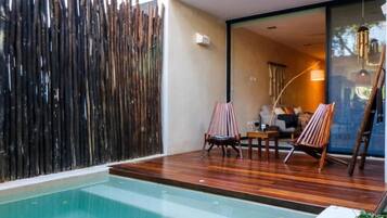 Apartamento, 2 quartos, pátio, vista para o pátio | Terraço/pátio interior