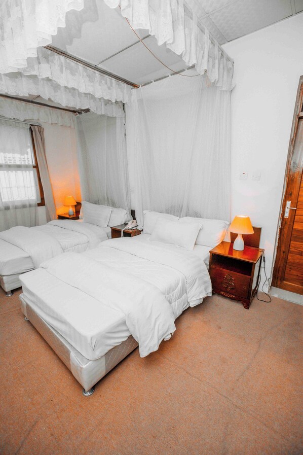 Quarto Twin, varanda, vista para o jardim | Ferro/tábua de engomar, Wi-fi grátis