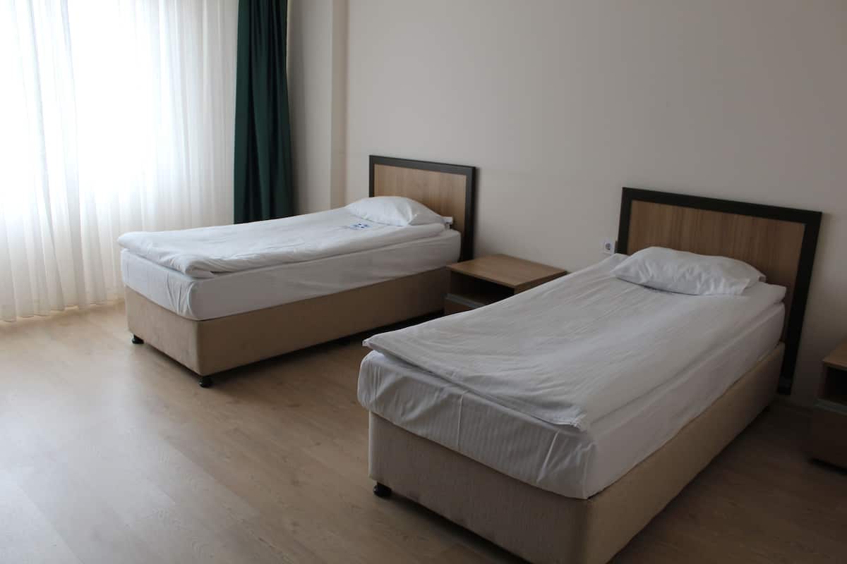 Quarto Twin | Secretária, Wi-fi grátis, roupa de cama fornecida
