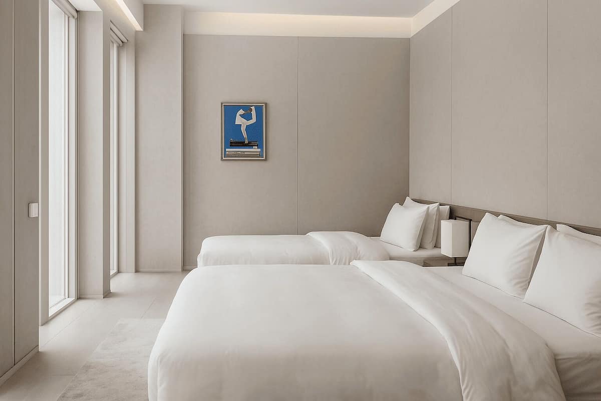 Deluxe Spa Family Twin Room | Cofre no quarto