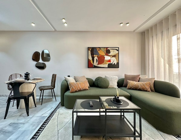 Suite-Estúdio Comfort, varanda, Vista para a cidade | Sala de estar
