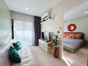 Apartamento, varanda | Sala de estar