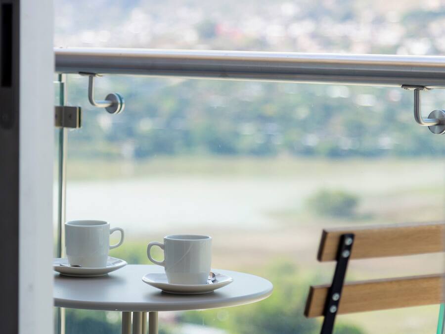 Quarto Duplo, vista para a montanha | Terraço/pátio interior