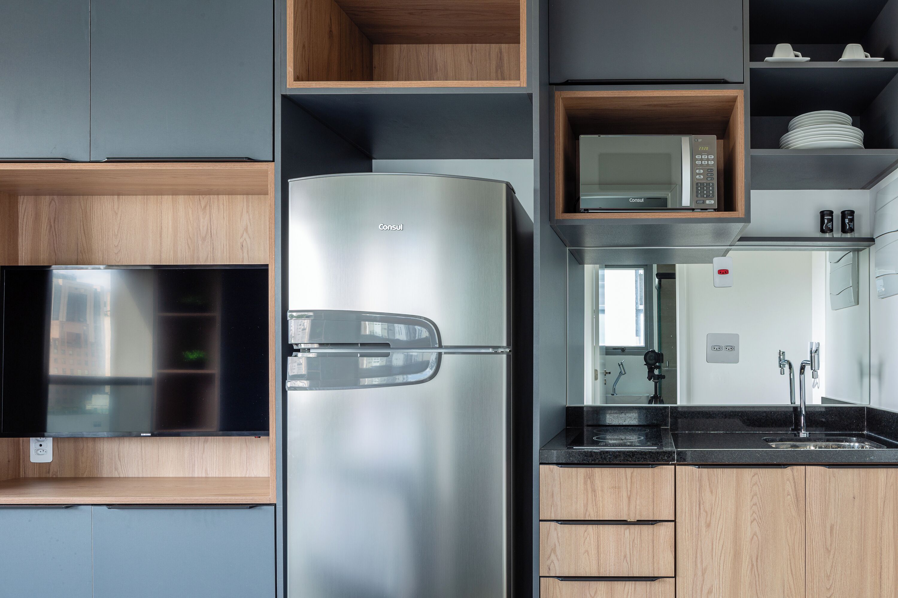 Estúdio Comfort, Vista para a cidade | Cozinha privada