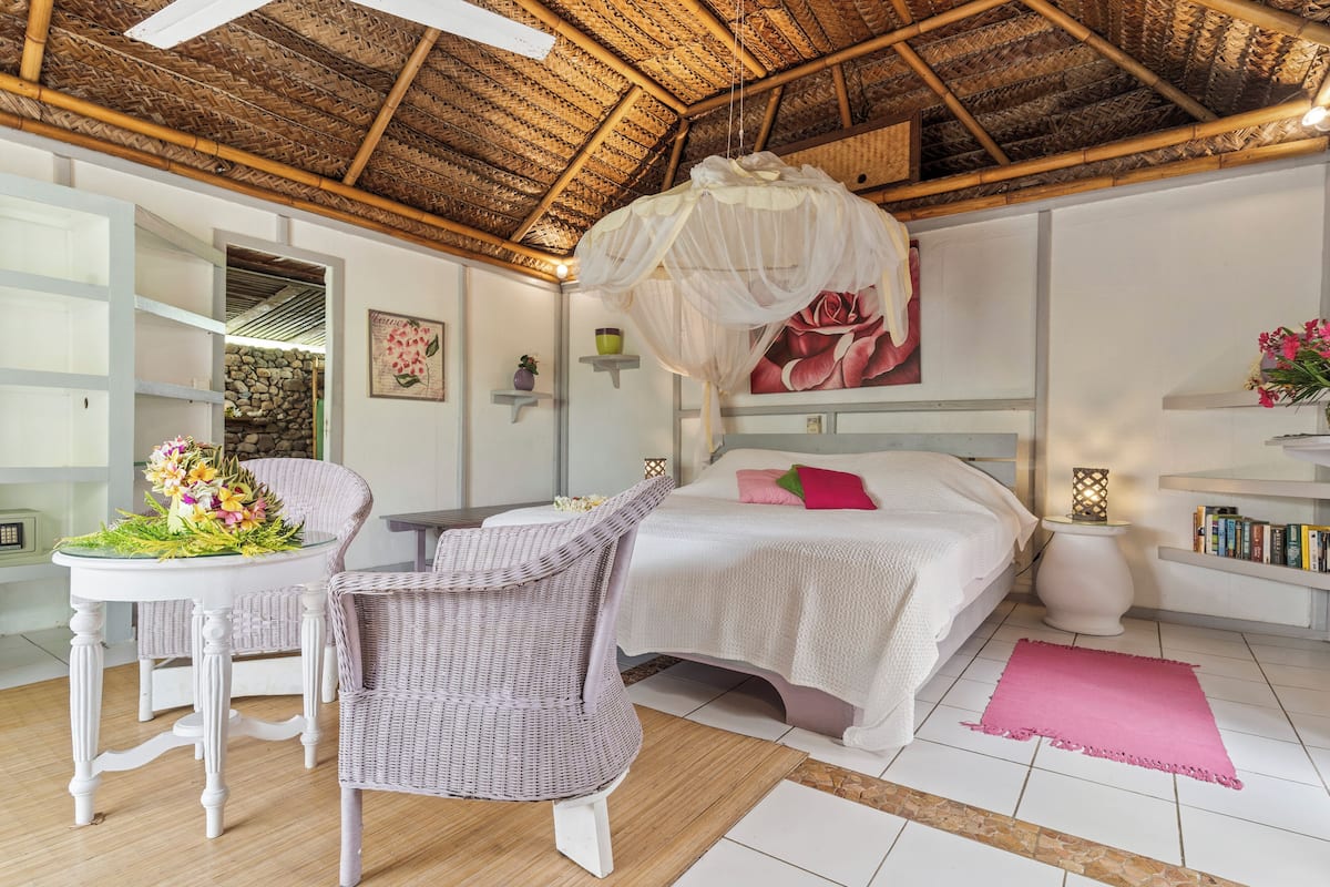 Bangalô, 1 cama Queen, de frente para o oceano | Wi-Fi de cortesia