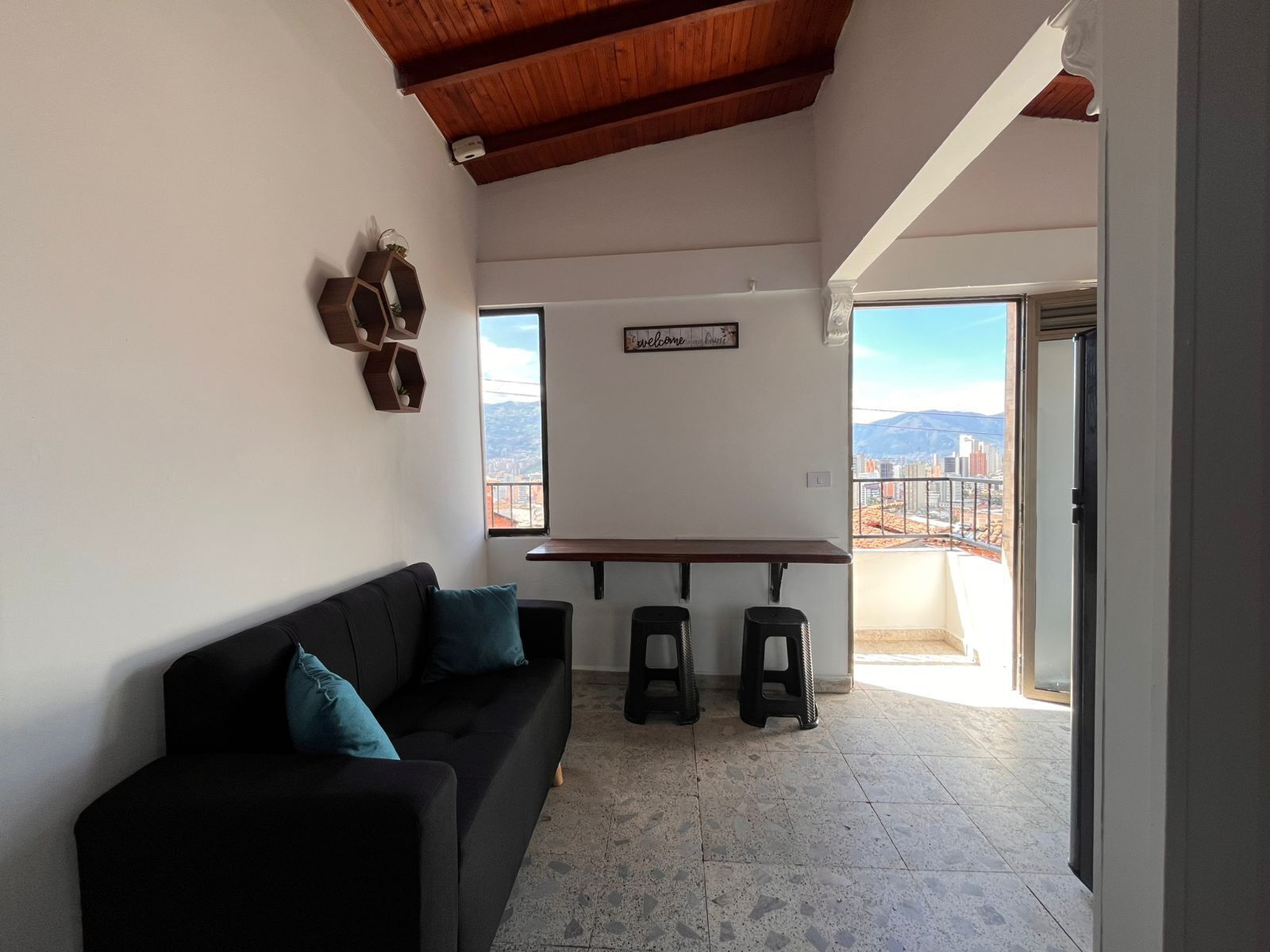 Apartamento, Vista para a cidade | Sala de estar