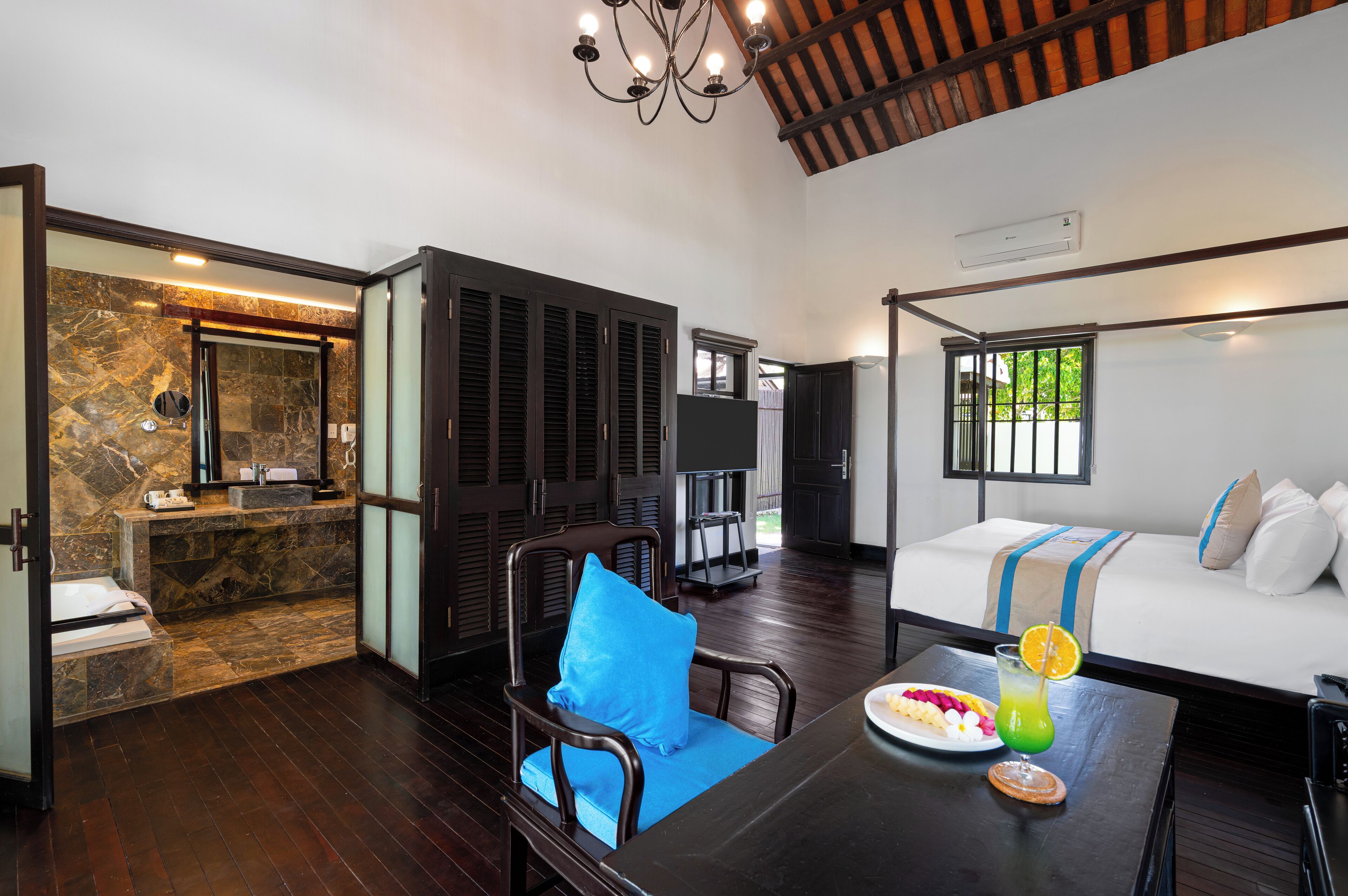 Villa, 1 quarto, vista para o mar | Sala de estar