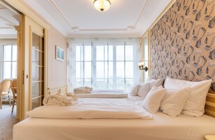 Apartamento conforto, 2 quartos, vista para a praia | Cofres nos quartos, quartos à prova de som