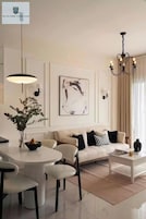 Apartamento Premium, 2 quartos, cozinha, Vista para a cidade | Sala de estar