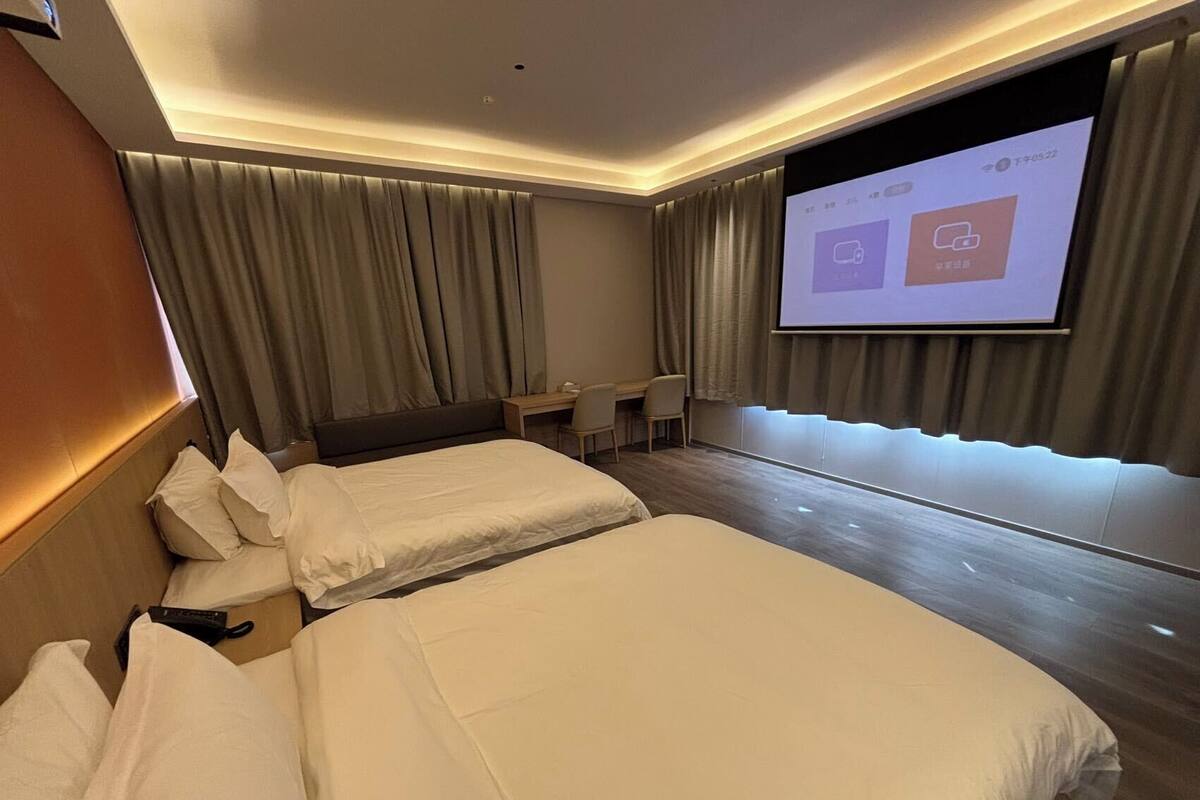 Quarto Twin de Luxo, 2 camas de casal, não fumadores | Camas de colchão viscoelástico, secretária