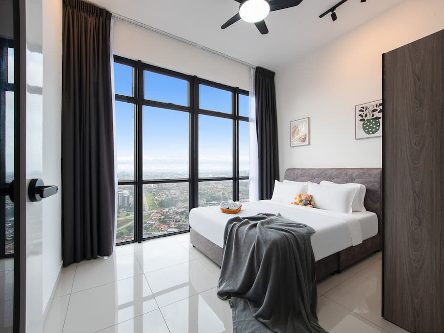 Apartamento de Luxo, 3 quartos, cozinha, Vista para a cidade | Roupa hipoalergénica, camas de colchão viscoelástico