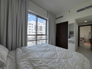 Apartamento standard, 2 quartos | Wi-Fi de cortesia, roupa de cama
