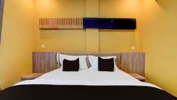 Quarto Duplo Deluxe | Secretária, Wi-fi grátis, roupa de cama fornecida