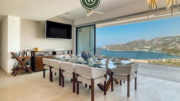 Apartamento, várias camas, cozinha, vista para a praia (Joya Departamento 5) | Restaurantes