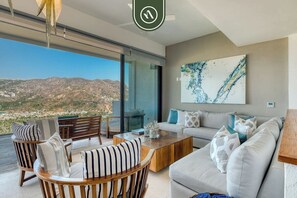 Apartamento, várias camas, cozinha, vista para a praia (Joya Departamento 5) | Sala de estar