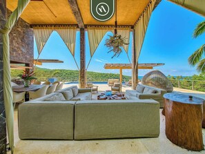 Casa, várias camas, cozinha, vista para o oceano (Casa Piedra) | Refeições ao ar livre