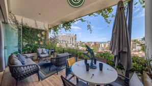 Apartamento, várias camas, cozinha, vista para o oceano (Soho PV 104) | Refeições ao ar livre