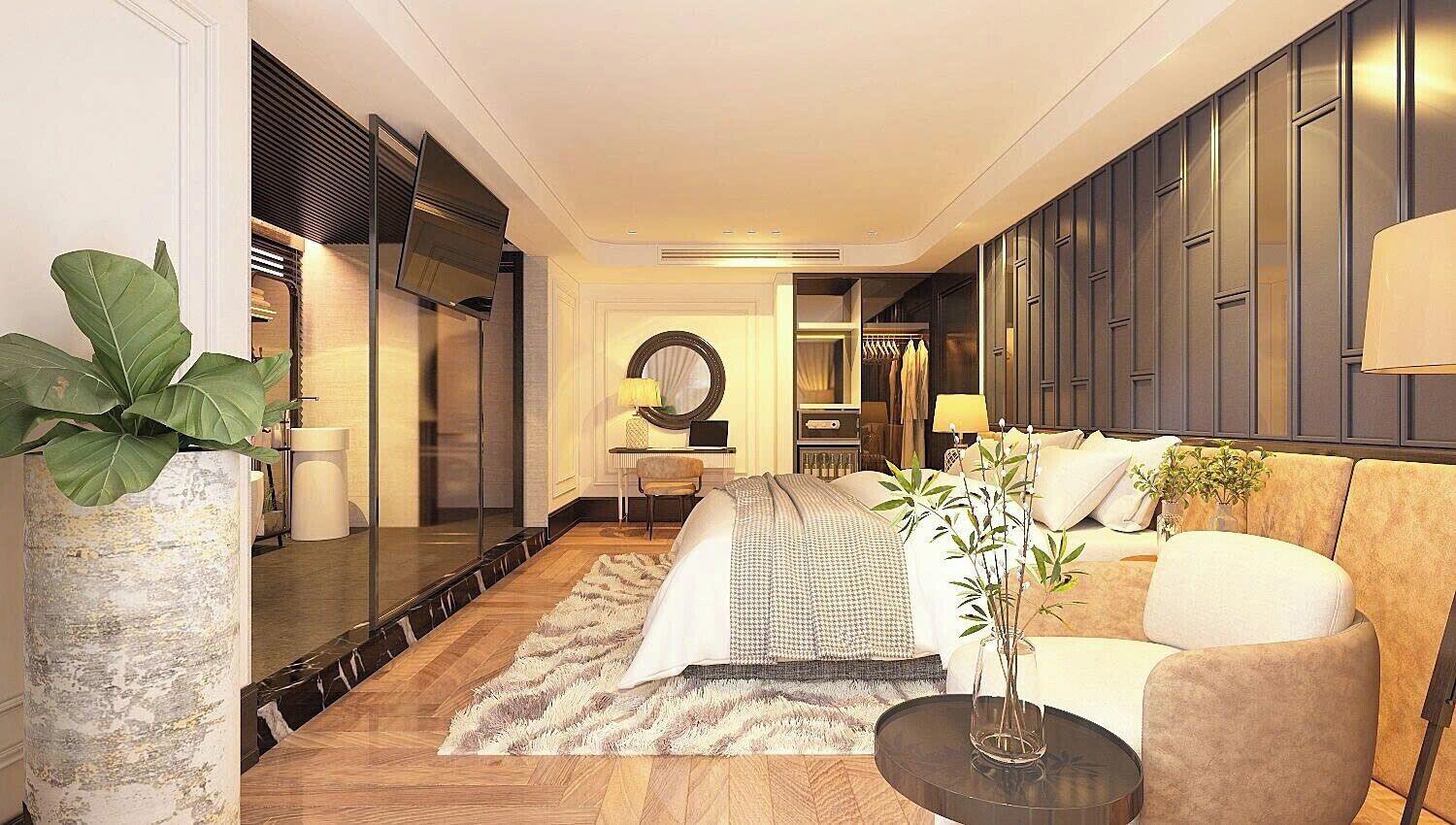 Suíte presidencial, terraço (Private Terrace) | Cofres nos quartos, escrivaninha, cortinas blackout