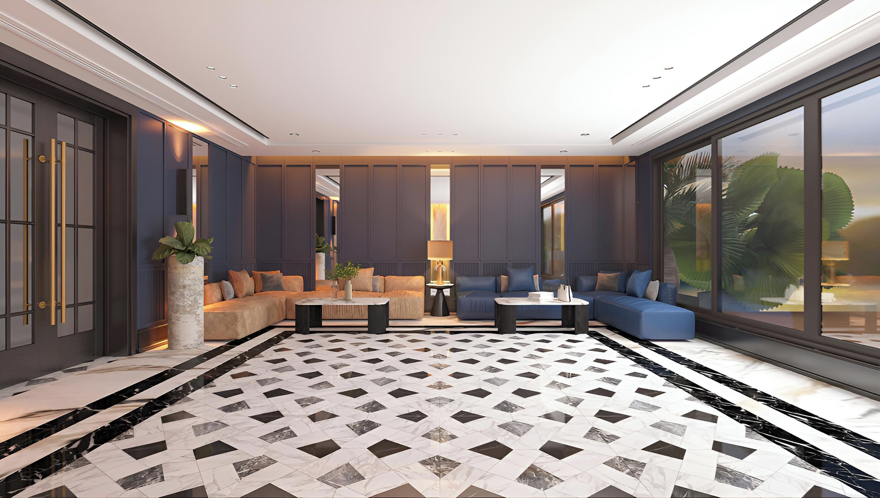 Área de estar no saguão