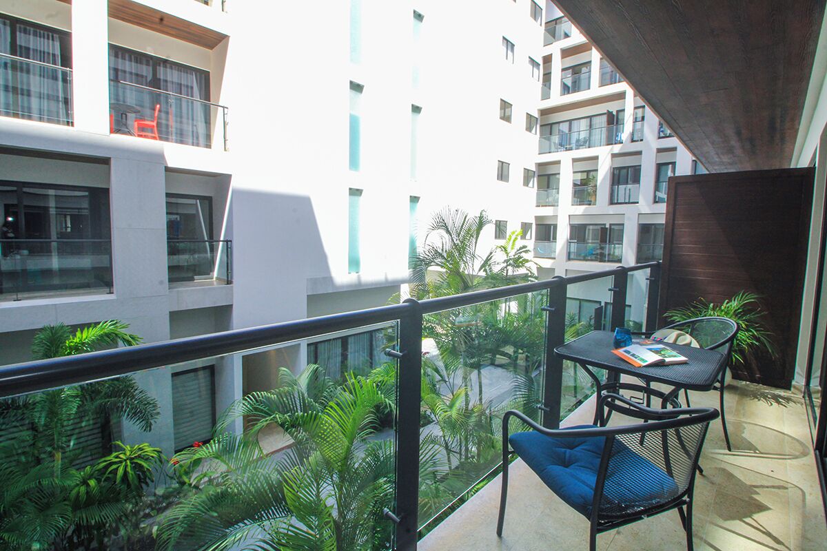 Apartamento Comfort, 1 cama king-size e sofá-cama, varanda | Varanda