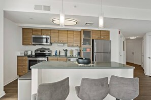 Apartamento de Luxo, 2 quartos, aceitam-se animais de estimação, Vista para a cidade | Cozinha privada