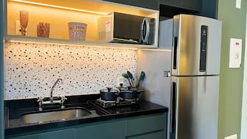 Estúdio Deluxe, Vista para a cidade | Cozinha privada