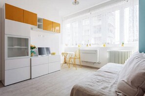 Apartamento, Vista para a cidade | Sala de estar