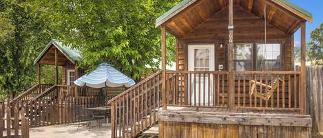 Cabana luxo, vista para a montanha | Terraço/pátio