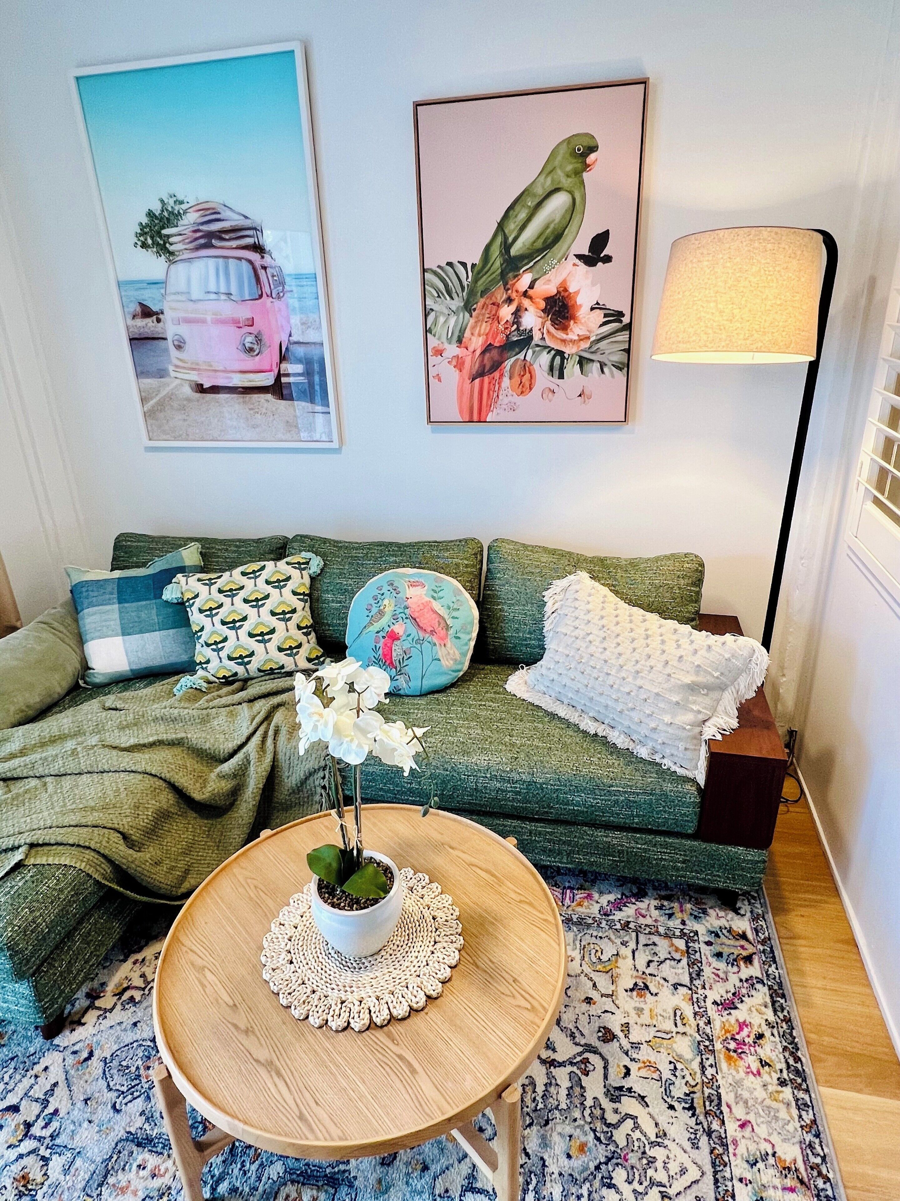 Apartamento Comfort, vista para o jardim | Sala de estar | Televisor 