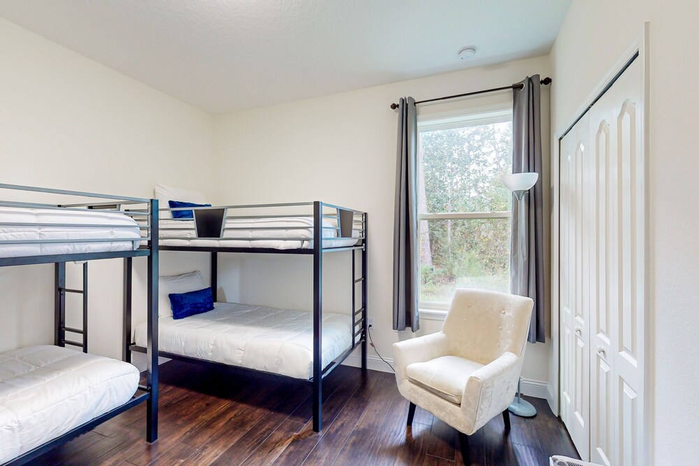 Dog-friendly home with Tesla EV charger, yard, patio, grill, AC, & W/D ...
