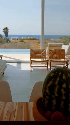 Villa Deluxe, varanda, vista para o mar | Terraço/pátio interior