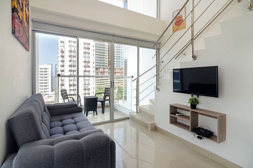 Luxury Condo Loft In Bocagrande With A/c Pool Hot Water Near Beach - Cartagena