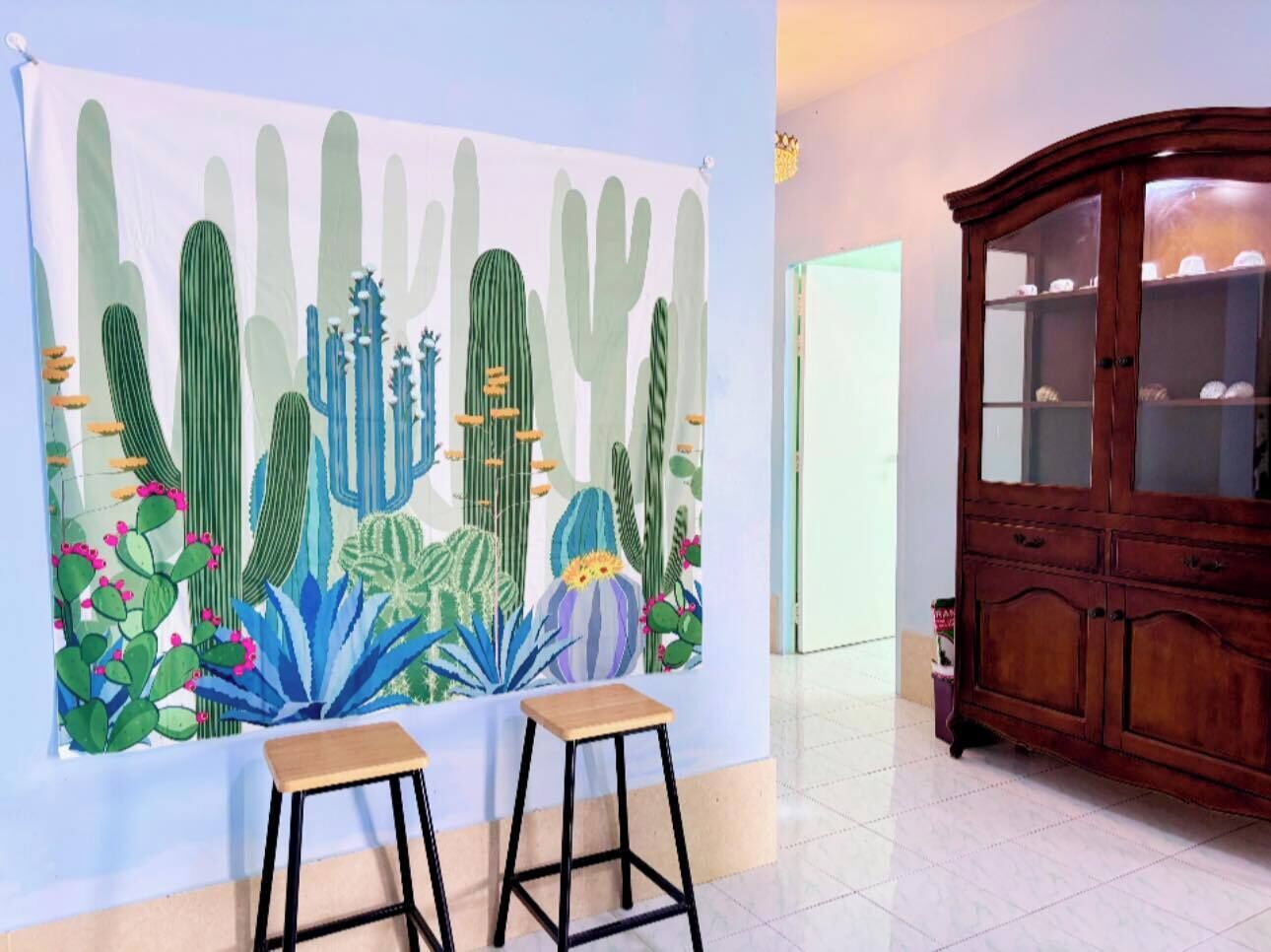 Casa família, varanda coberta, vista para a piscina | Espaço de trabalho para notebook, Wi-Fi de cortesia