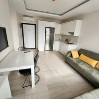 Quarto Duplo ou Twin Comfort, varanda, vista para a montanha | Cozinha privada | Um frigorífico/congelador grande 